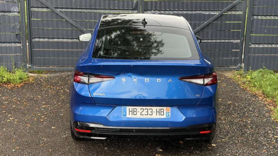 Blue Skoda Enyaq 2025 in Jonava, with an engine capacity of 0.00 L and mileage of 27 thousand km for 21600 €, photo 15 on AUTOMOTO.COM.LV