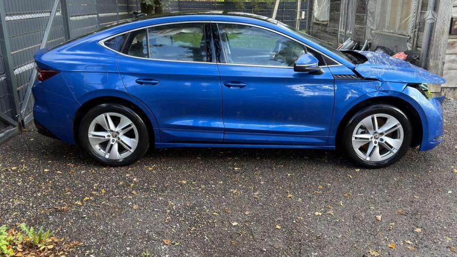 Blue Skoda Enyaq 2025 in Jonava, with an engine capacity of 0.00 L and mileage of 27 thousand km for 21600 €, photo 17 on AUTOMOTO.COM.LV