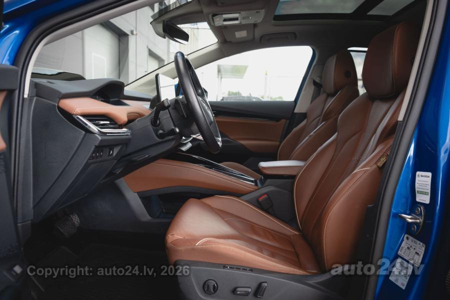 Blue Skoda Enyaq 2021 in Tartu, with an engine capacity of 0.00 L and mileage of 119 thousand km for 31900 €, photo 12 on AUTOMOTO.COM.LV