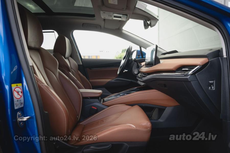 Blue Skoda Enyaq 2021 in Tartu, with an engine capacity of 0.00 L and mileage of 119 thousand km for 31900 €, photo 17 on AUTOMOTO.COM.LV