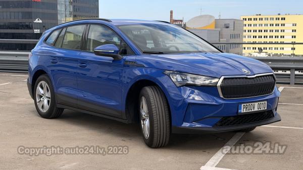 Blue Skoda Enyaq 2023 in Tallinn, with an engine capacity of 0.00 L and mileage of 17 thousand km for 24499 €, photo 1 on AUTOMOTO.COM.LV