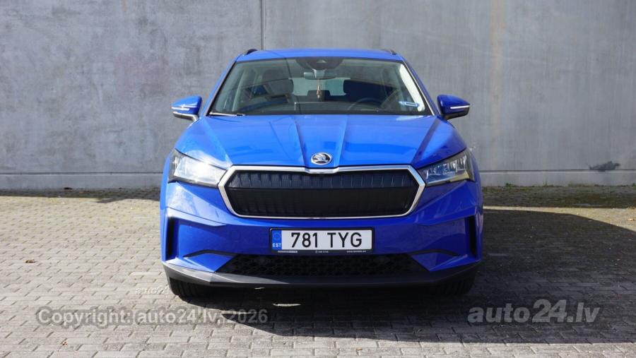 Blue Skoda Enyaq 2024 in Tallinn, with an engine capacity of 0.00 L and mileage of 23 thousand km for 27777 €, photo 3 on AUTOMOTO.COM.LV