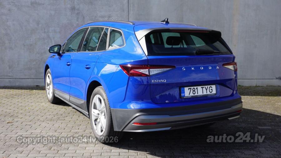 Blue Skoda Enyaq 2024 in Tallinn, with an engine capacity of 0.00 L and mileage of 23 thousand km for 27777 €, photo 7 on AUTOMOTO.COM.LV