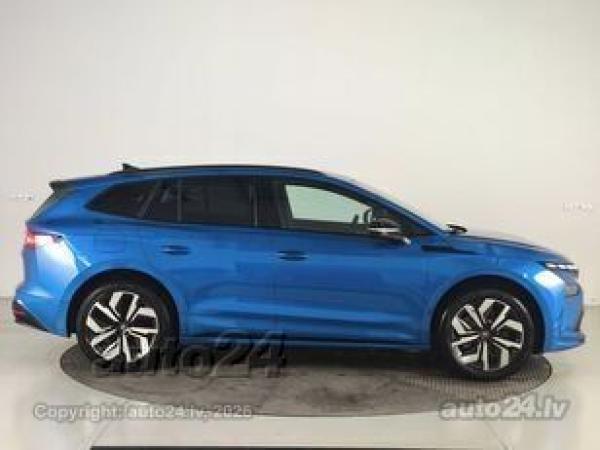 Blue Skoda Enyaq 2025 in Tallinn, with an engine capacity of 0.00 L and mileage of 8 thousand km for 57900 €, photo 3 on AUTOMOTO.COM.LV