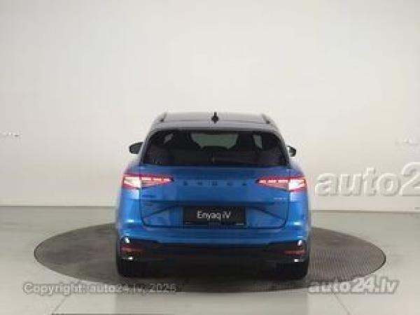 Blue Skoda Enyaq 2025 in Tallinn, with an engine capacity of 0.00 L and mileage of 8 thousand km for 57900 €, photo 4 on AUTOMOTO.COM.LV