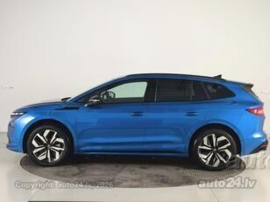 Blue Skoda Enyaq 2025 in Tallinn, with an engine capacity of 0.00 L and mileage of 8 thousand km for 57900 €, photo 6 on AUTOMOTO.COM.LV