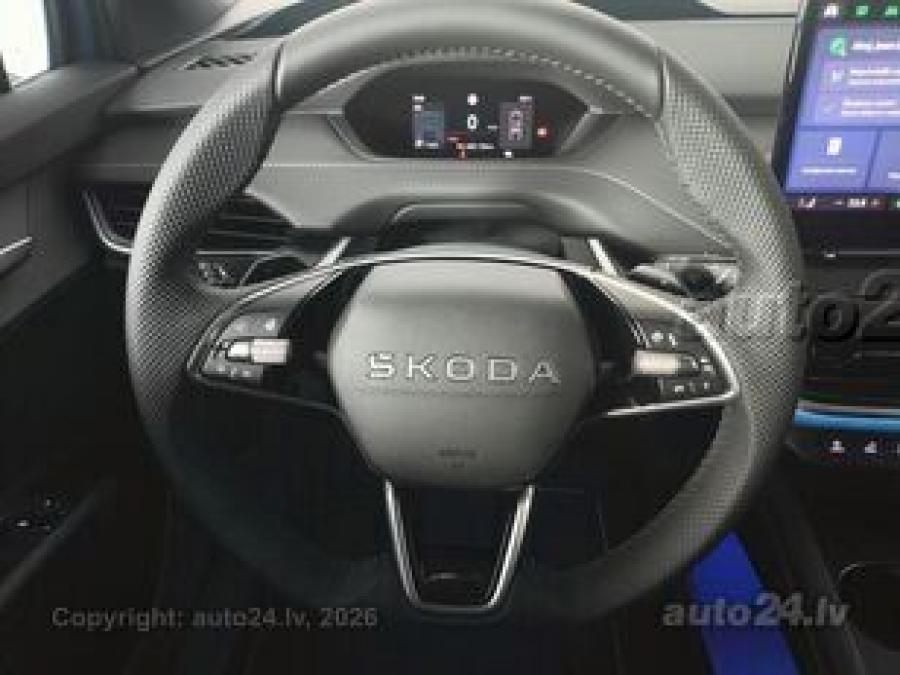 Blue Skoda Enyaq 2025 in Tallinn, with an engine capacity of 0.00 L and mileage of 8 thousand km for 57900 €, photo 12 on AUTOMOTO.COM.LV