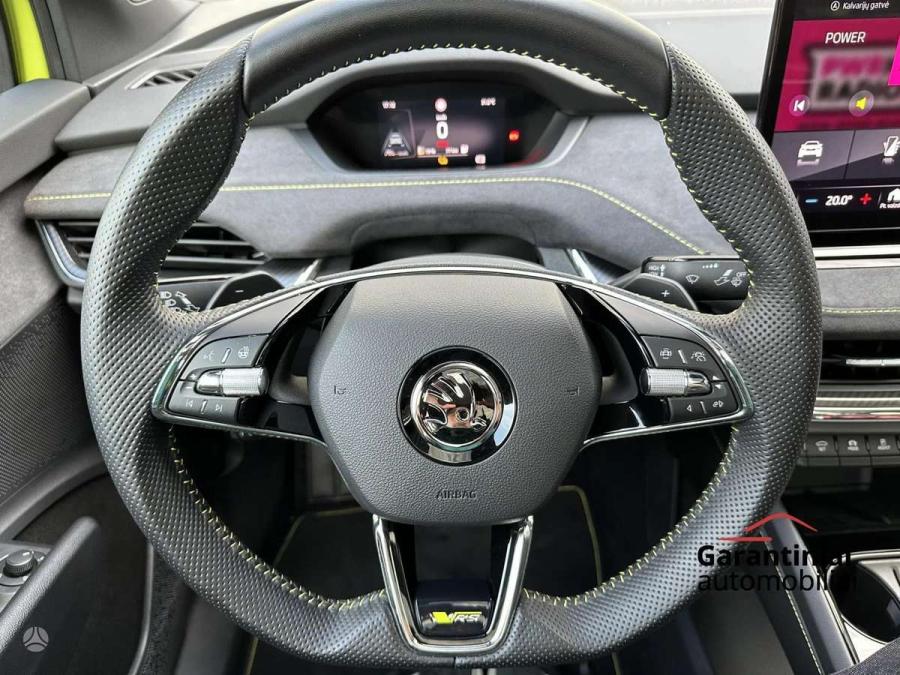 Green Skoda Enyaq 2022 in Vilnius, with an engine capacity of 0.00 L and mileage of 12 thousand km for 39750 €, photo 8 on AUTOMOTO.COM.LV