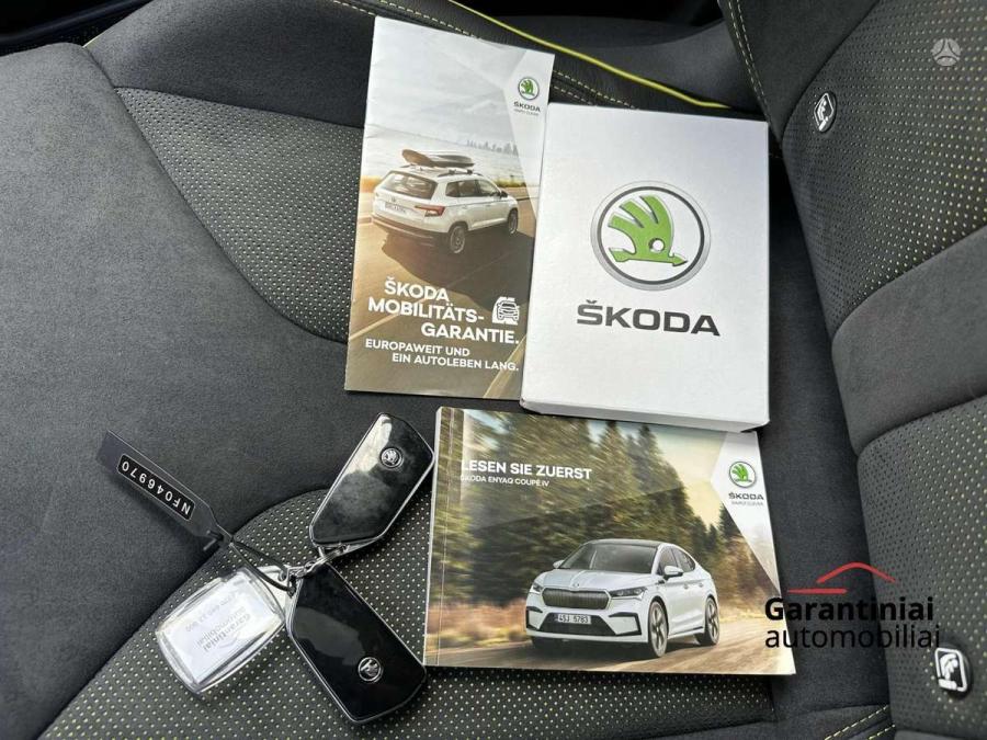 Green Skoda Enyaq 2022 in Vilnius, with an engine capacity of 0.00 L and mileage of 12 thousand km for 39750 €, photo 40 on AUTOMOTO.COM.LV
