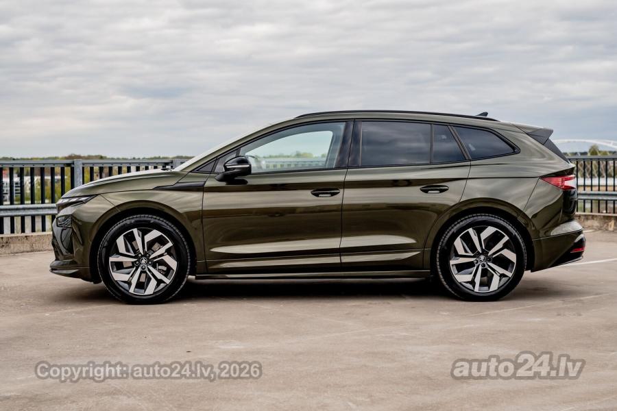 Green Skoda Enyaq 2025 in Parnu, with an engine capacity of 0.00 L and mileage of 15 thousand km for 54500 €, photo 5 on AUTOMOTO.COM.LV
