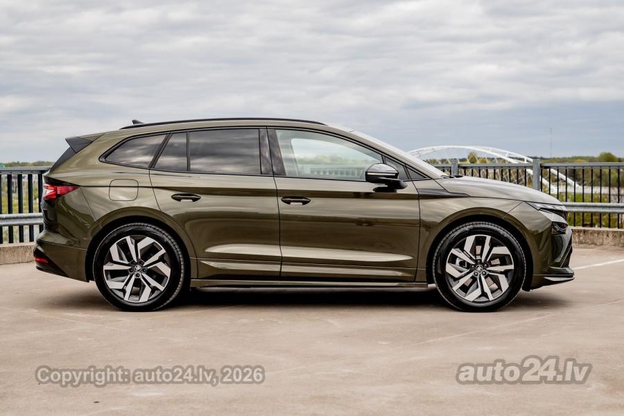 Green Skoda Enyaq 2025 in Parnu, with an engine capacity of 0.00 L and mileage of 15 thousand km for 54500 €, photo 6 on AUTOMOTO.COM.LV