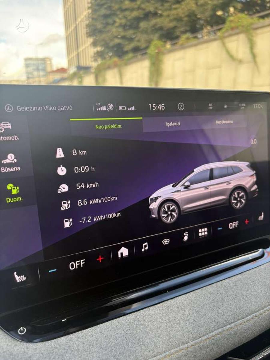 Pelēks Skoda Enyaq 2023 Viļņa, ar dzinēja tilpumu 0.00 L un nobraukumu 67 tūkst. km par 29200 €, foto 12 vietnē AUTOMOTO.COM.LV
