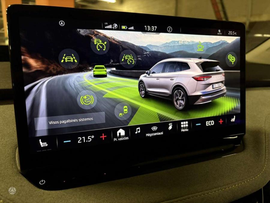 Pelēks Skoda Enyaq 2023 Viļņa, ar dzinēja tilpumu 0.00 L un nobraukumu 67 tūkst. km par 29200 €, foto 24 vietnē AUTOMOTO.COM.LV