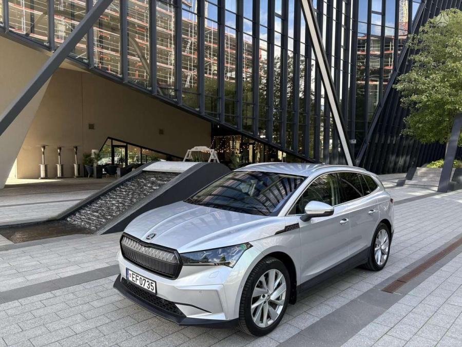 Pelēks Skoda Enyaq 2023 Viļņa, ar dzinēja tilpumu 0.00 L un nobraukumu 67 tūkst. km par 29200 €, foto 28 vietnē AUTOMOTO.COM.LV