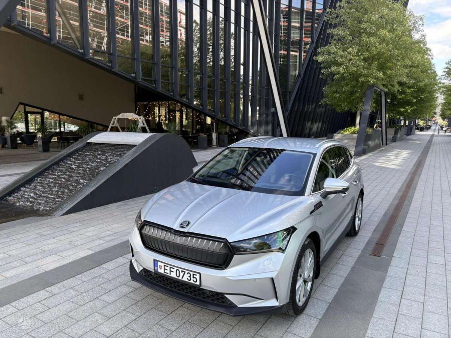Pelēks Skoda Enyaq 2023 Viļņa, ar dzinēja tilpumu 0.00 L un nobraukumu 67 tūkst. km par 29200 €, foto 29 vietnē AUTOMOTO.COM.LV