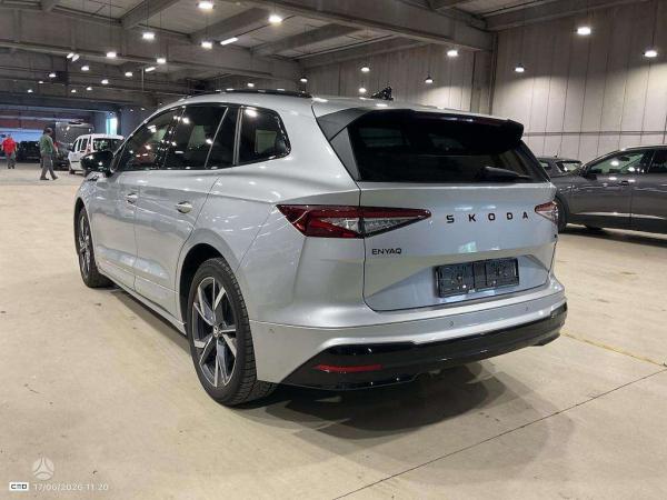Grey Skoda Enyaq 2024 in Vilnius, with an engine capacity of 0.00 L and mileage of 41 thousand km for 38590 €, photo 3 on AUTOMOTO.COM.LV