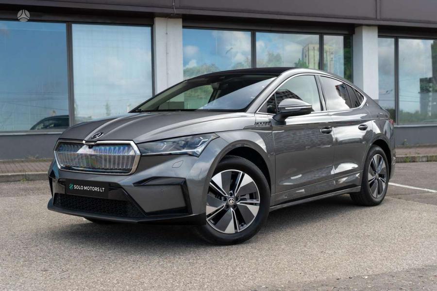 Grey Skoda Enyaq 2024 in Vilnius, with an engine capacity of 0.00 L and mileage of 34 thousand km for 38500 €, photo 8 on AUTOMOTO.COM.LV