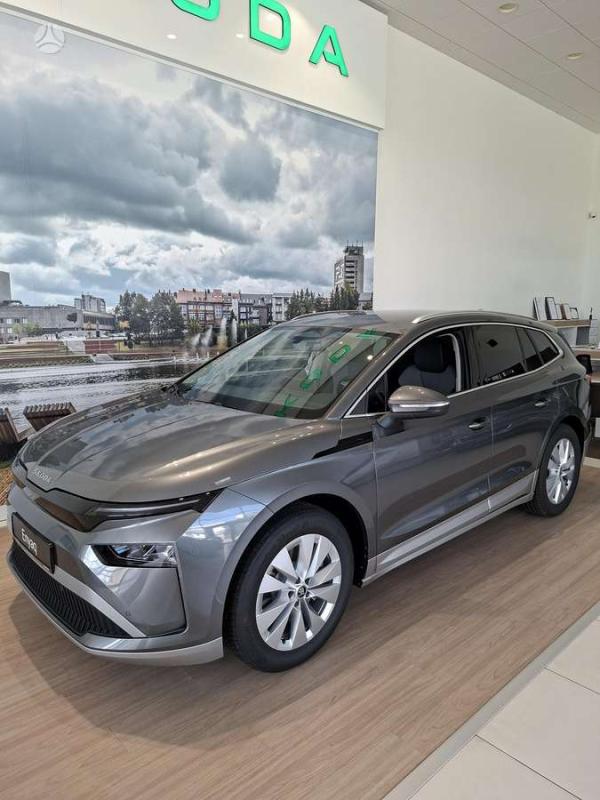 Grey Skoda Enyaq 2026 in Panevezys, with an engine capacity of 0.00 L and mileage of 0 thousand km for 48990 €, photo 1 on AUTOMOTO.COM.LV