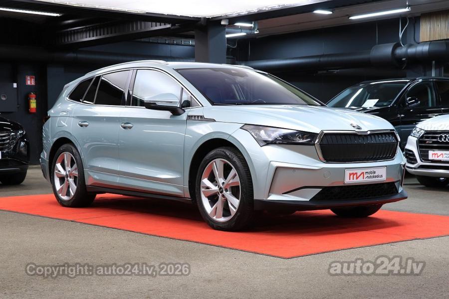 Pelēks Skoda Enyaq 2021 Tallina, ar dzinēja tilpumu 0.00 L un nobraukumu 57 tūkst. km par 26995 €, foto 1 vietnē AUTOMOTO.COM.LV