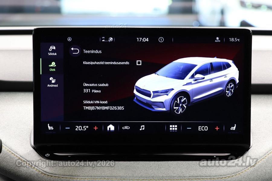 Pelēks Skoda Enyaq 2021 Tallina, ar dzinēja tilpumu 0.00 L un nobraukumu 57 tūkst. km par 26995 €, foto 17 vietnē AUTOMOTO.COM.LV