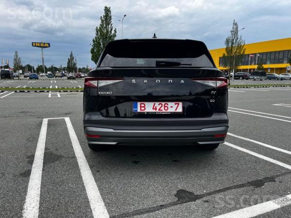 Black Skoda Enyaq iV 2021 in Riga, with an engine capacity of 0.00 L and mileage of 65 thousand km for 23500 €, photo 8 on AUTOMOTO.COM.LV