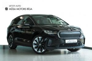 Black Skoda Enyaq iV 2021 in Riga, with an engine capacity of 0.00 L and mileage of 187 thousand km for 21900 €, photo 8 on AUTOMOTO.COM.LV