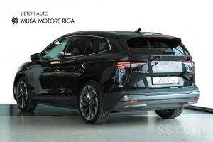 Black Skoda Enyaq iV 2021 in Riga, with an engine capacity of 0.00 L and mileage of 187 thousand km for 21900 €, photo 9 on AUTOMOTO.COM.LV