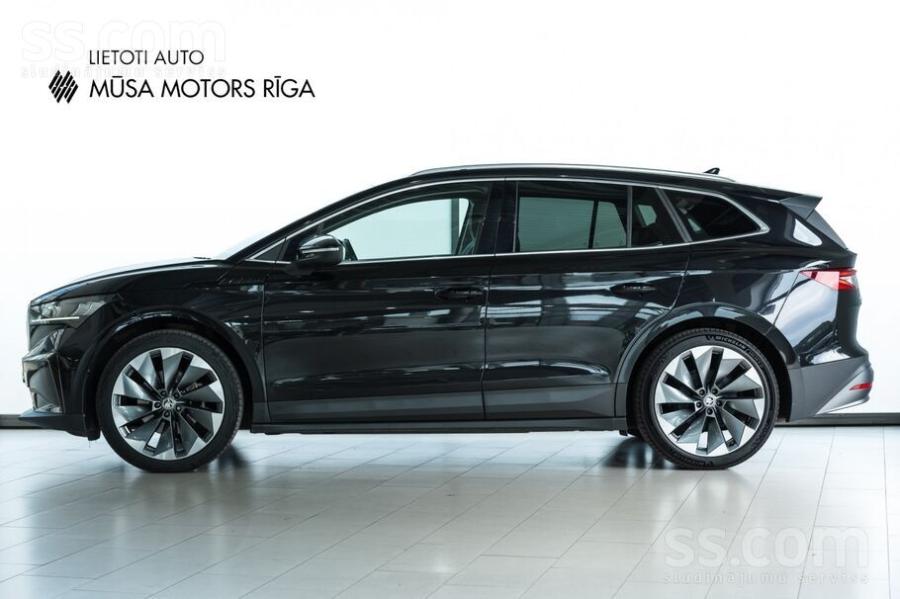 Black Skoda Enyaq iV 2021 in Riga, with an engine capacity of 0.00 L and mileage of 187 thousand km for 21900 €, photo 10 on AUTOMOTO.COM.LV