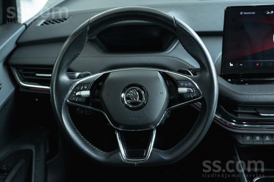 Black Skoda Enyaq iV 2021 in Riga, with an engine capacity of 0.00 L and mileage of 187 thousand km for 21900 €, photo 13 on AUTOMOTO.COM.LV