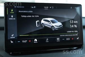 Black Skoda Enyaq iV 2021 in Riga, with an engine capacity of 0.00 L and mileage of 187 thousand km for 21900 €, photo 26 on AUTOMOTO.COM.LV