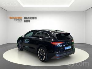 Black Skoda Enyaq iV 2021 in Riga, with an engine capacity of 0.00 L and mileage of 112 thousand km for 26990 €, photo 5 on AUTOMOTO.COM.LV