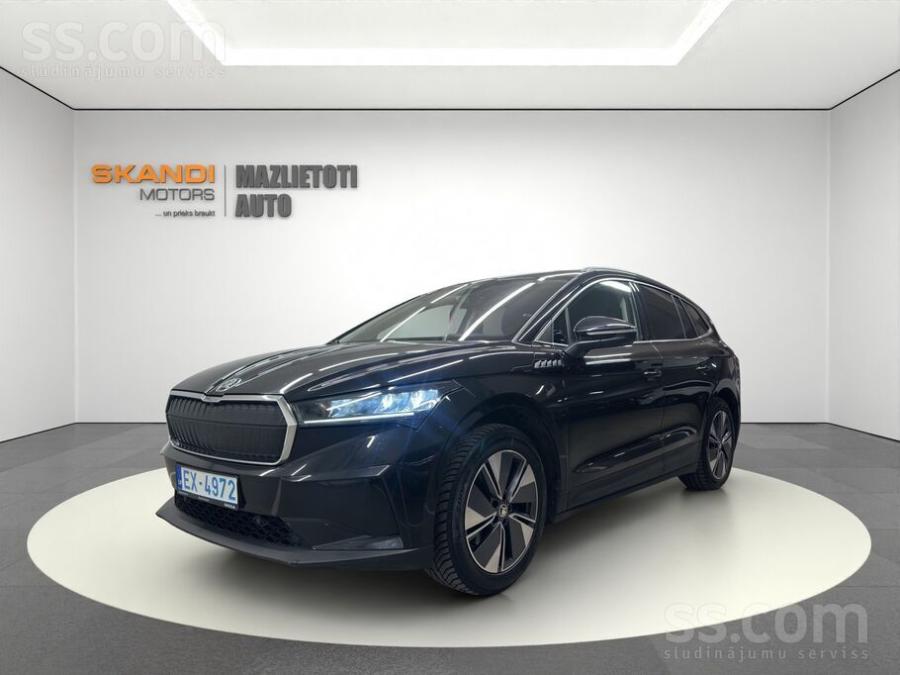 Melns Skoda Enyaq iV 2022 Rīga, ar dzinēja tilpumu 0.00 L un nobraukumu 106 tūkst. km par 24490 €, foto 1 vietnē AUTOMOTO.COM.LV