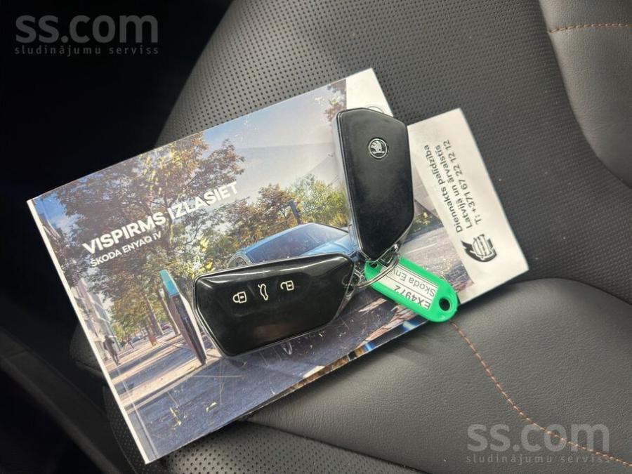 Melns Skoda Enyaq iV 2022 Rīga, ar dzinēja tilpumu 0.00 L un nobraukumu 106 tūkst. km par 24490 €, foto 21 vietnē AUTOMOTO.COM.LV