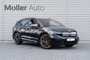 Black Skoda Enyaq iV 2022 in Riga, with an engine capacity of 0.00 L and mileage of 54 thousand km for 44400 €, photo 3 on AUTOMOTO.COM.LV