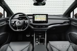 Black Skoda Enyaq iV 2022 in Riga, with an engine capacity of 0.00 L and mileage of 54 thousand km for 44400 €, photo 7 on AUTOMOTO.COM.LV