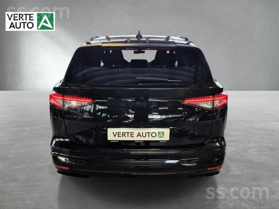 Black Skoda Enyaq iV 2023 in Riga, with an engine capacity of 0.00 L and mileage of 161 thousand km for 27590 €, photo 6 on AUTOMOTO.COM.LV