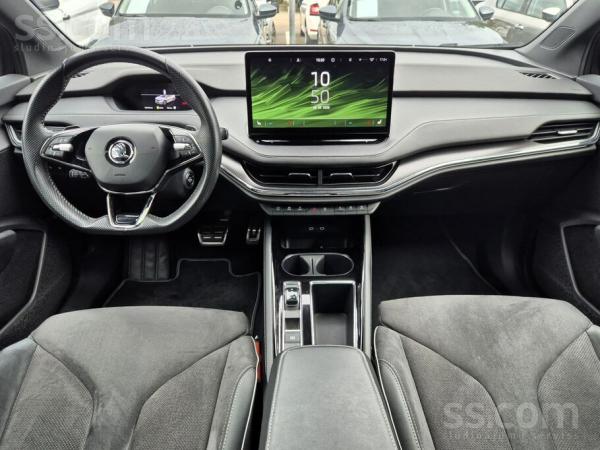 Black Skoda Enyaq iV 2023 in Riga, with an engine capacity of 0.00 L and mileage of 161 thousand km for 27590 €, photo 9 on AUTOMOTO.COM.LV