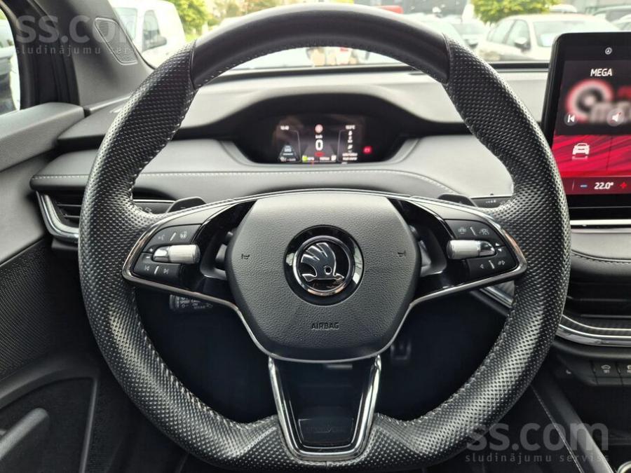 Black Skoda Enyaq iV 2023 in Riga, with an engine capacity of 0.00 L and mileage of 161 thousand km for 27590 €, photo 11 on AUTOMOTO.COM.LV
