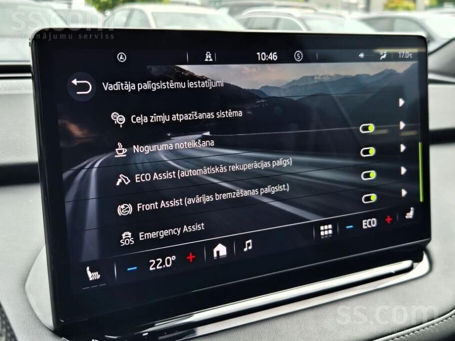 Black Skoda Enyaq iV 2023 in Riga, with an engine capacity of 0.00 L and mileage of 161 thousand km for 27590 €, photo 23 on AUTOMOTO.COM.LV