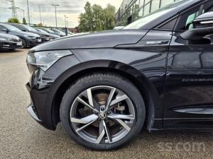 Black Skoda Enyaq iV 2023 in Riga, with an engine capacity of 0.00 L and mileage of 161 thousand km for 27590 €, photo 31 on AUTOMOTO.COM.LV