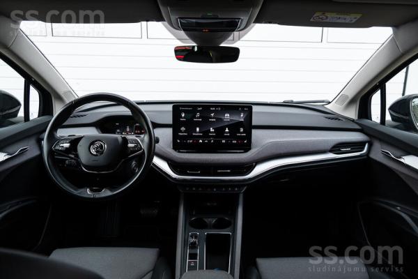 Black Skoda Enyaq iV 2023 in Riga, with an engine capacity of 0.00 L and mileage of 67 thousand km for 33950 €, photo 8 on AUTOMOTO.COM.LV
