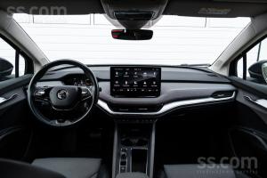 Black Skoda Enyaq iV 2023 in Riga, with an engine capacity of 0.00 L and mileage of 67 thousand km for 33950 €, photo 9 on AUTOMOTO.COM.LV