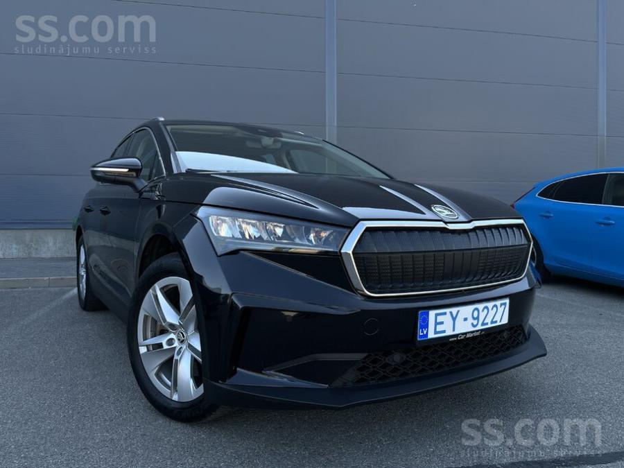 Black Skoda Enyaq iV 2021 in Riga, with an engine capacity of 0.00 L and mileage of 272 thousand km for 20990 €, photo 3 on AUTOMOTO.COM.LV