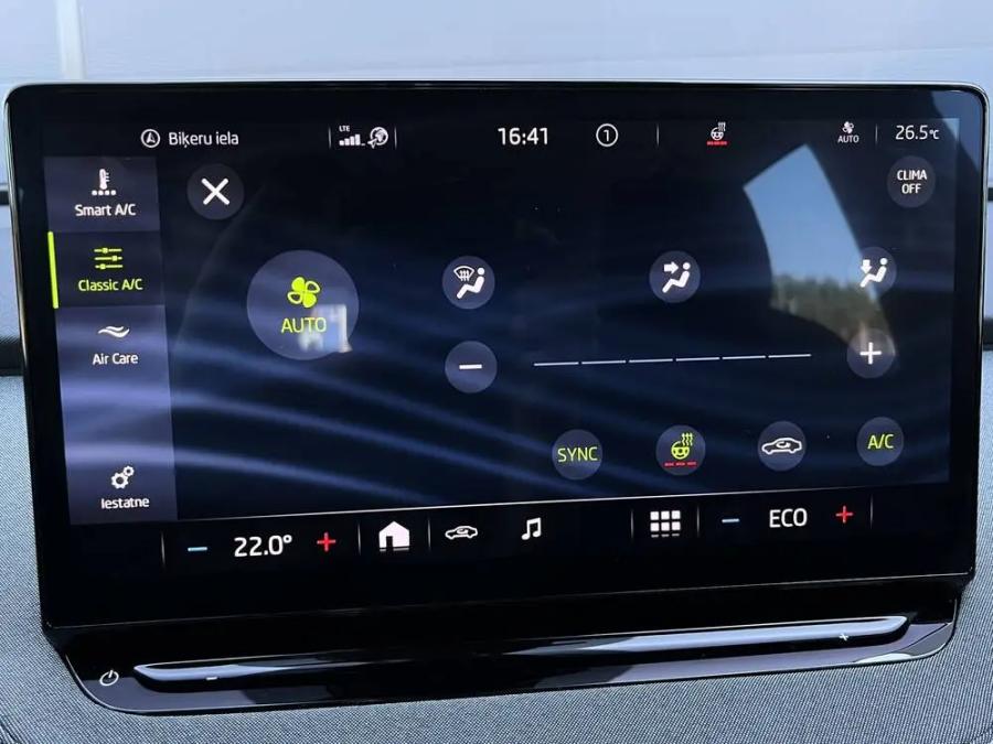 Melns Skoda Enyaq iV 2021 Rīga, ar dzinēja tilpumu 0.00 L un nobraukumu 272 tūkst. km par 20990 €, foto 15 vietnē AUTOMOTO.COM.LV