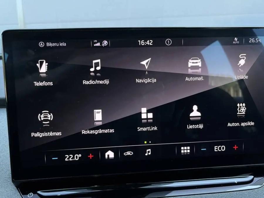 Melns Skoda Enyaq iV 2021 Rīga, ar dzinēja tilpumu 0.00 L un nobraukumu 272 tūkst. km par 20990 €, foto 17 vietnē AUTOMOTO.COM.LV