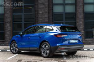 Blue Skoda Enyaq iV 2021 in Riga, with an engine capacity of 0.00 L and mileage of 49 thousand km for 26490 €, photo 4 on AUTOMOTO.COM.LV
