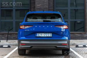 Blue Skoda Enyaq iV 2021 in Riga, with an engine capacity of 0.00 L and mileage of 49 thousand km for 26490 €, photo 9 on AUTOMOTO.COM.LV