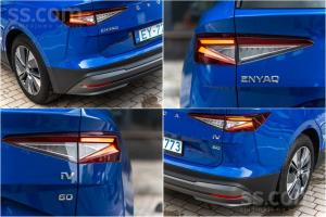 Blue Skoda Enyaq iV 2021 in Riga, with an engine capacity of 0.00 L and mileage of 49 thousand km for 26490 €, photo 15 on AUTOMOTO.COM.LV