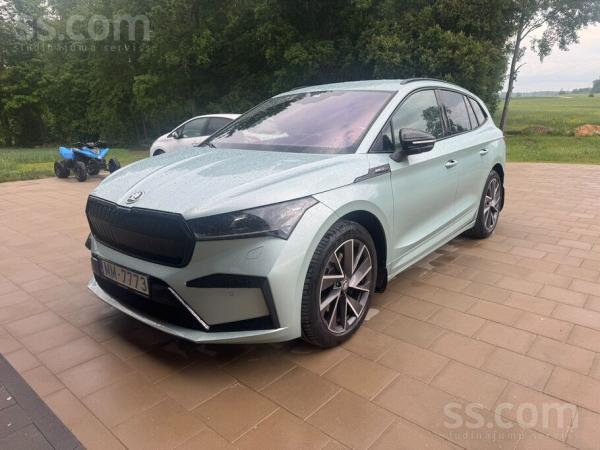 Zils Skoda Enyaq iV 2022 Dobele, ar dzinēja tilpumu 0.00 L un nobraukumu 59 tūkst. km par 34800 €, foto 1 vietnē AUTOMOTO.COM.LV