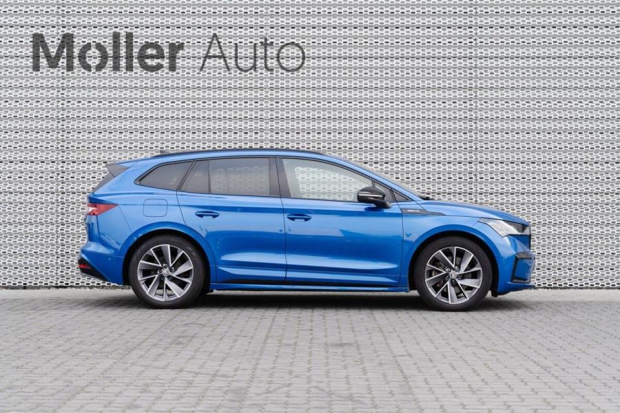 Blue Skoda Enyaq iV 2022 in Marupe, with an engine capacity of 0.00 L and mileage of 77 thousand km for 41500 €, photo 6 on AUTOMOTO.COM.LV